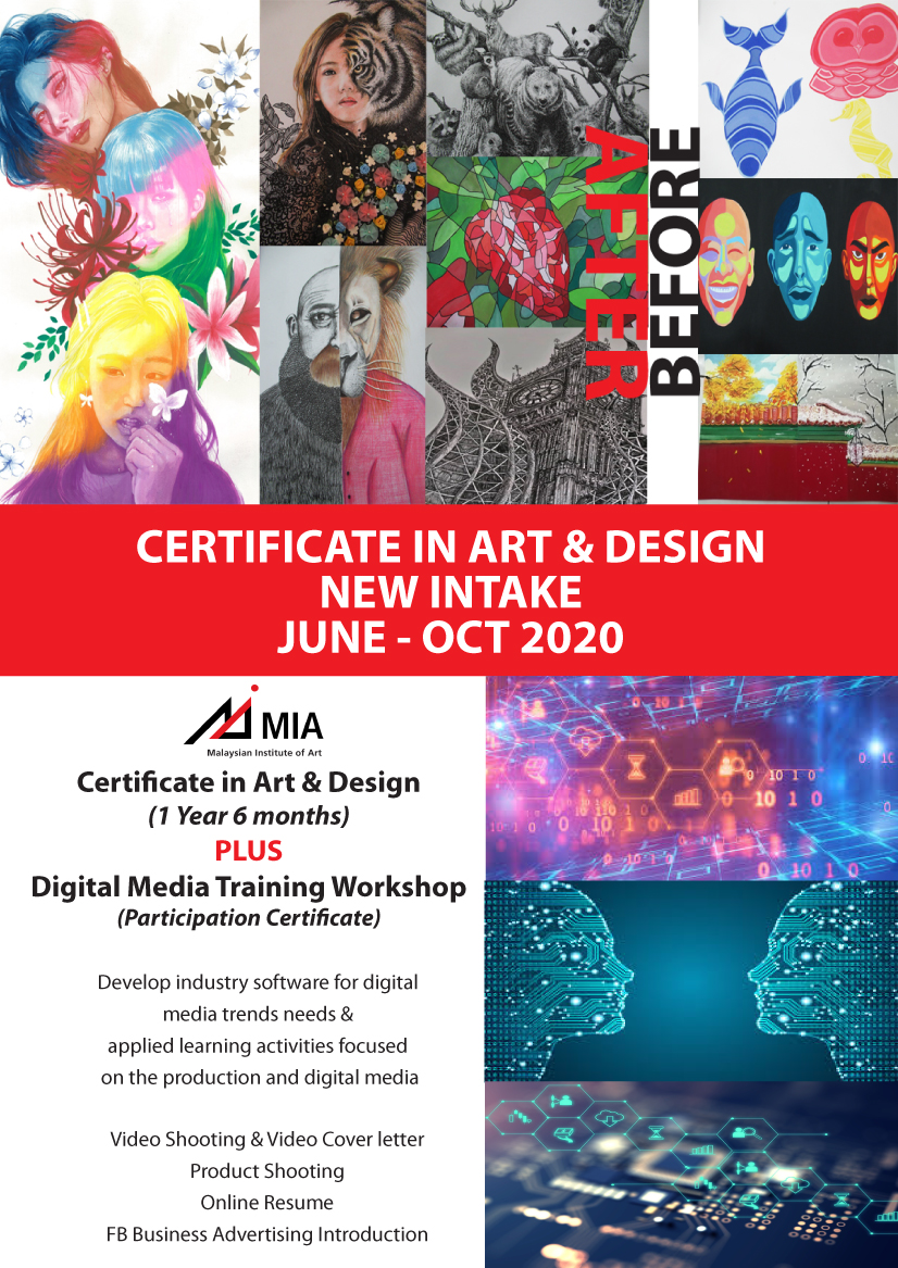 New Intake for Certificate in Art & Design – Malaysian Institute of Art